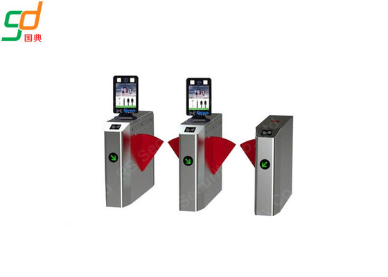Waist Height Subway Flap Turnstyle Gate Access Control Systems With Face Recognition