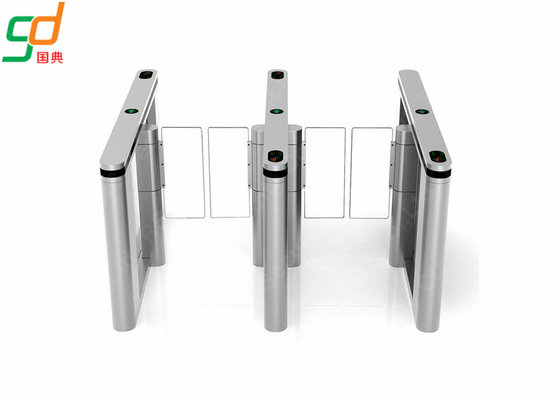 Electronic Security Supermarket Swing Gate Pedestrian IP54 RS485 Dual Turnstile