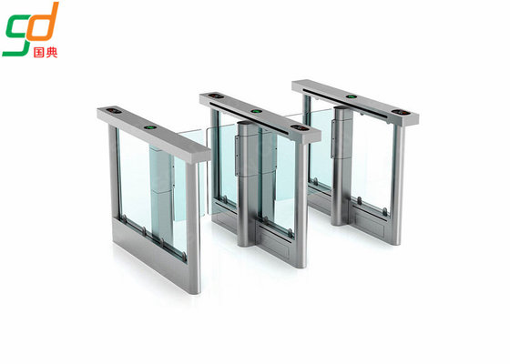 Entrance Manager Supermarket Swing Gate,Card Sensing Glass Wings Slim Turnstile
