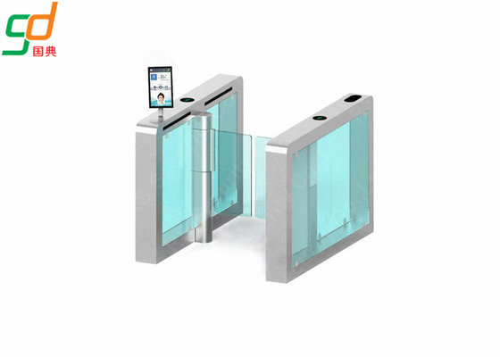 IC Card Reader Supermarket Swing Gate,Full Height Glass Arm Turnstile System