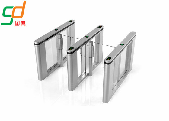 RS485  Yellow Swing Barrier Gate With IR Sensor Anti-pinch Bi-direction Door