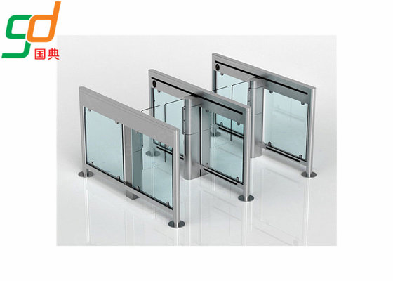 Glass Wing Barrier Automatic Turnstiles Controlled Access Servo Driver