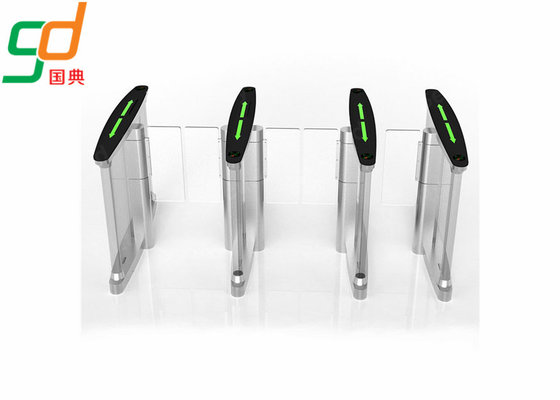 304 Stainless Steel Automatic Turnstiles Glass Wing Swing Gates Systems
