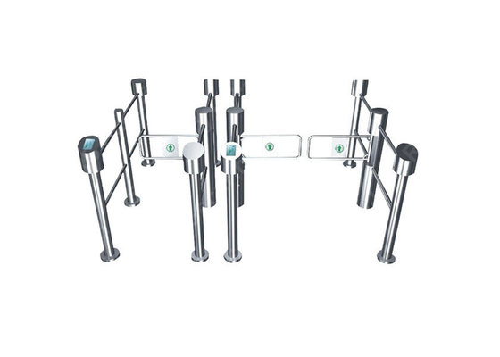 RFID Pedestrian Security Passageway Swing Barrier Gate Bar Code Reader