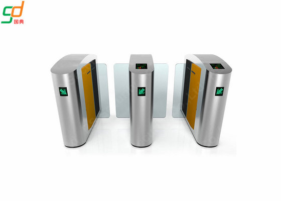 Servo Driver High Speed Gates , Slim Wing Access Control Barriers Toughened Glass