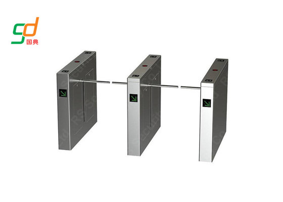 304 Stainless Steel Automatic Drop Arm Barrier Electric Rfid Pedestrian High Speed Turnstile