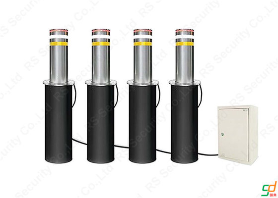 Safety Hydraulic Bollards Rising Barriers Access Controller Panel Stainless Steel