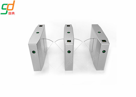 Automatic Brush Motor Flap Barrier Gate, Indoor / Outdoor Optical Turnstile