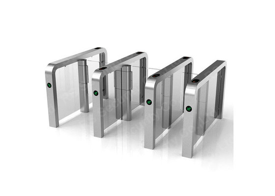 Servo Motor 2.mm Thickness Supermarket Swing Gate,Glass Turnstile System