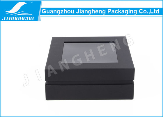 Cajas de regalo bastante negras de la cartulina, base clara de la ventana del PVC y cajas de cartón de la tapa