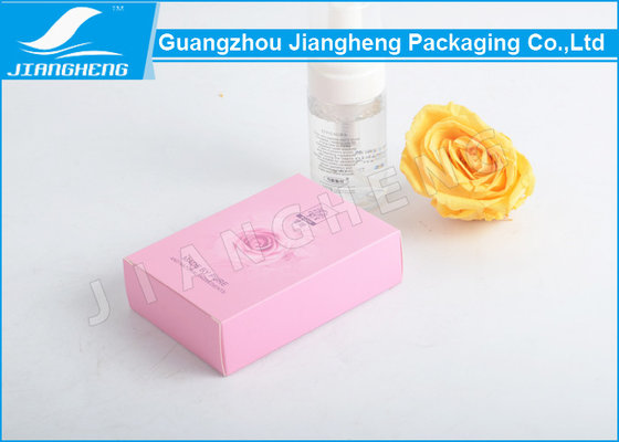 Color rosado de empaquetado impreso CMYK de las cajas papel mate de la laminación del pequeño para la crema de cara
