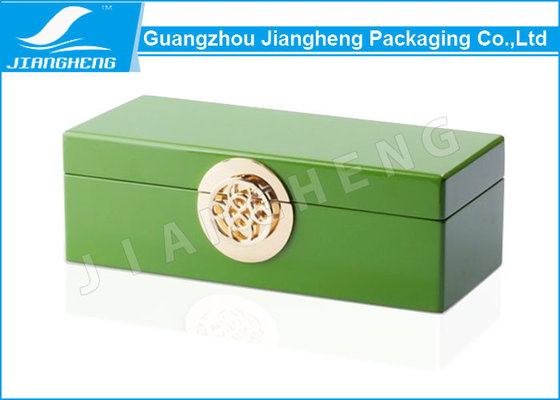 Caja de regalo de madera llana superficial brillante/cajas de madera decorativas con la cerradura de oro