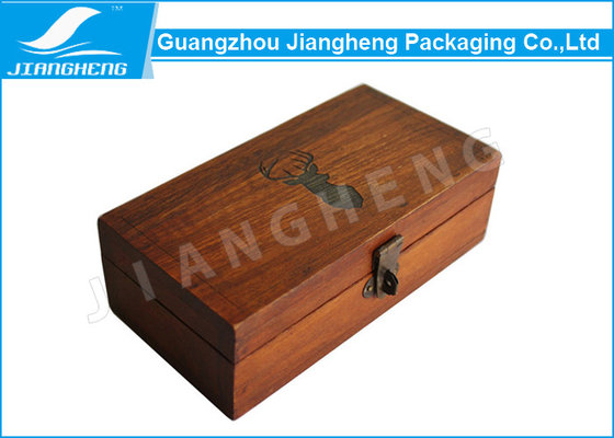 Caja de joyería de madera de Brown, pequeña caja de madera para el empaquetado del regalo