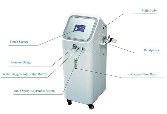 Blackhead Removal Oxygen Infusion Facial Machine , Professional Oxygen Facial Machine