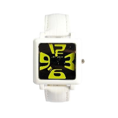 Women Mens Big Dial Big Numeral Quartz Watch Wrist Watch Black PU Belt