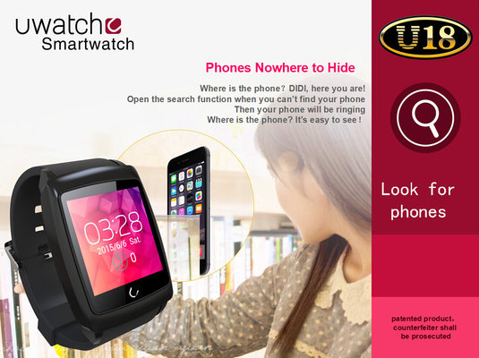 Waterproof Dua l - core Android OS 4.4 Smart Watch Phone with wifi for samsung galaxy , HTC