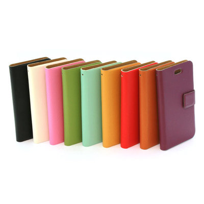 Durable Red PU Leather Iphone Protective Case with Card Holder , iPhone 4 cover