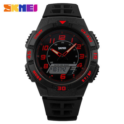 2 Times Zone Analog Digital Wrist Watch With Customize Brand Logo