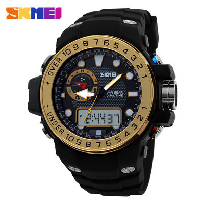 ABS Plastic Shock Sports Analog Digital Wrist Watch 50 M Waterproof For Ladies