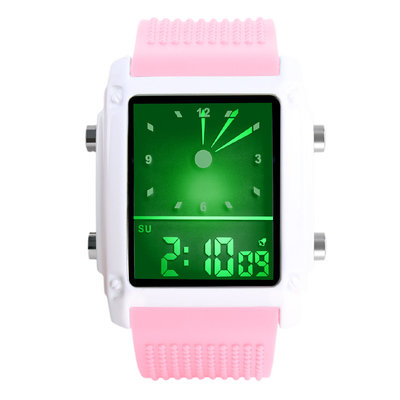 Colorful Custom LCD Analogue Watch EL Back Light Hand Watch
