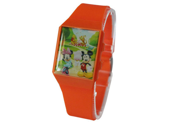 Large Face Led Digital Japan Movt Quartz Wrist Watch TPU Strap , Stainless Steel Back