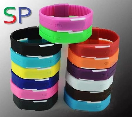 Waterproof Unisex Sport Silicone Bracelet Wrist Watch , Led Digital Touch Screen Watch