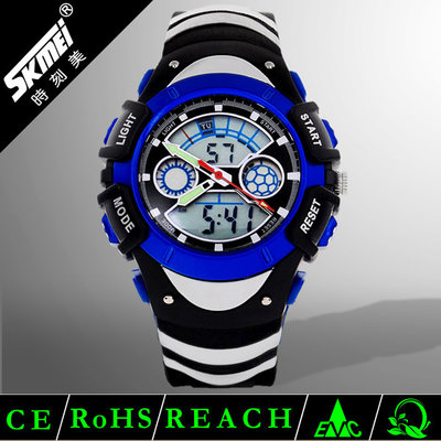 Zebra Color Multifunction Sport Watch Changing Strap Stainless Steel Back
