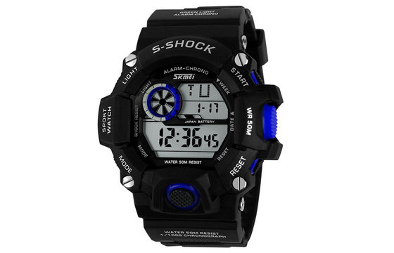 5 ATM Multifunction Sport Watch S - Shock Branded Man Sport Watch