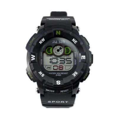 Black Multifunction Digital Watches Alarm Clock with Day and Date For Kids