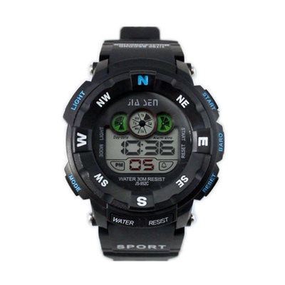 Black Multifunction Digital Watches Alarm Clock with Day and Date For Kids