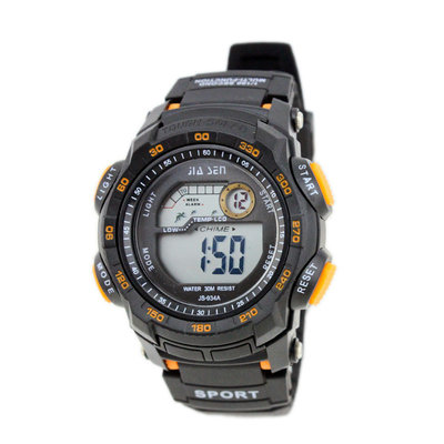 Waterproof Mens Multifunction Digital Watches Tell Day and Date , Black PVC / North