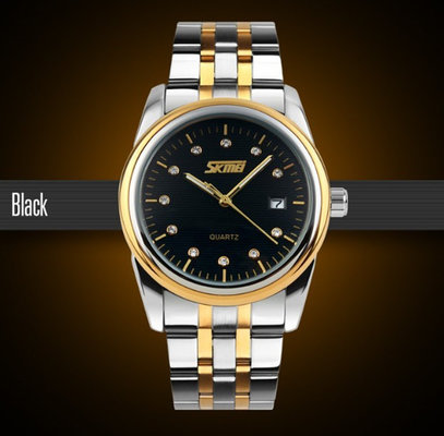 Business Men  Analog Quartz Watches With Diamond Decoration  Calander display