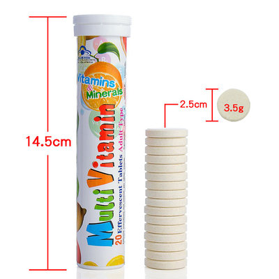 Adult Type Effervescent Vitamin Tablets OEM Formulation For Immune / Anti Fatigue