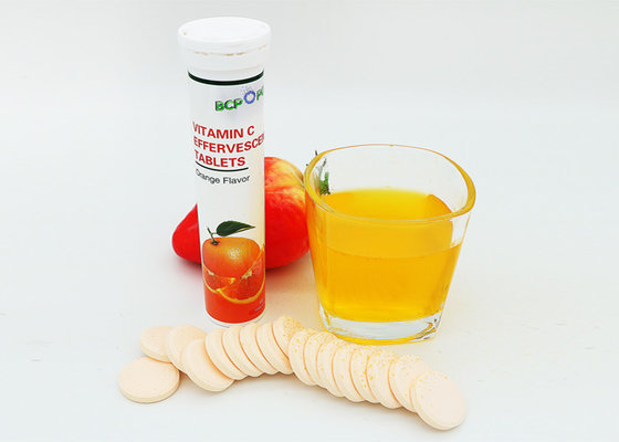 Dietary Supplement Vitamin C 1000mg Effervescent Tablets For OEM Immune / Anti Fatigue