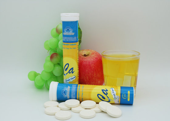 Round Calcium Effervescent Tablets For Joint Bone Care OEM ODM GMP Qualified