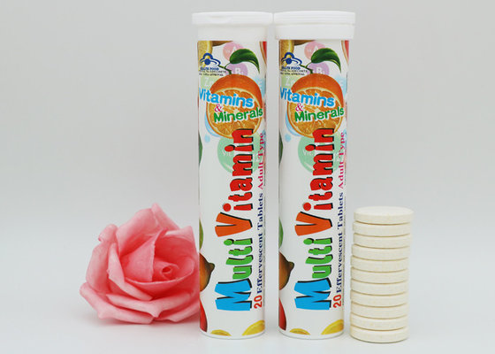 Nutrient Supplement Calcium Fizzy Tablets / White Color Zinc Effervescent Tablets