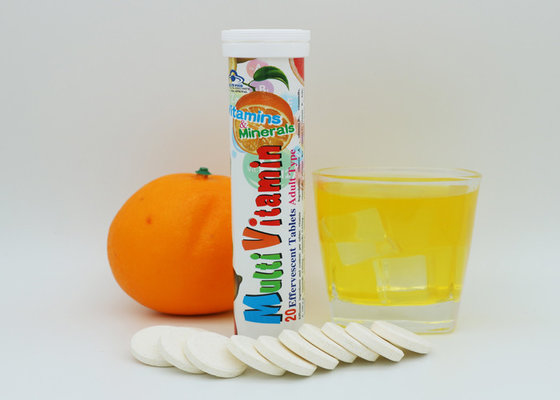Professional Effervescent Vitamin Tablets Milk White Color GMP Certified