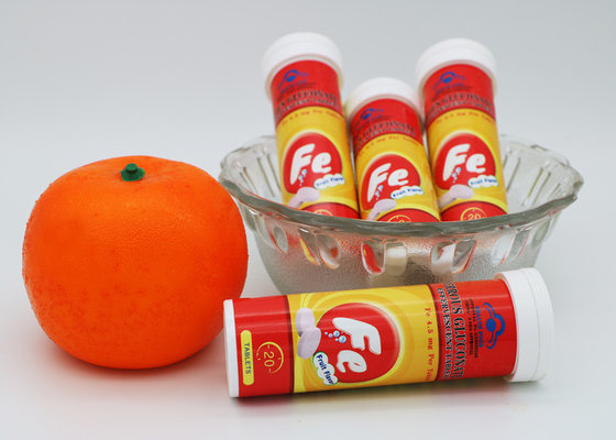 Anti Fatigue Iron Effervescent Tablets Fruit Flavor Immune Function GMP Certified