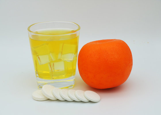 OEM Mineral Zinc Effervescent Tablets White Color With Fruit Flavour