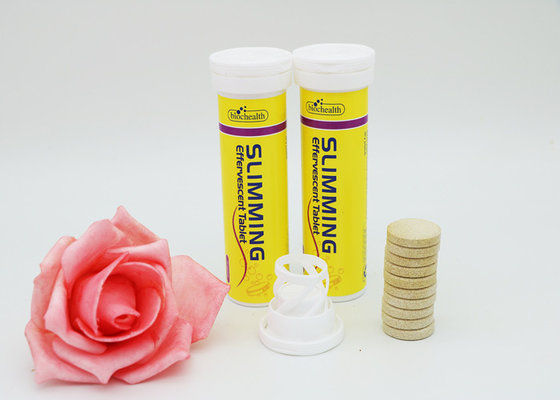 Fat Burning Slim Fizz Tablets Yellow Color Slimming Pills For Lose Weight