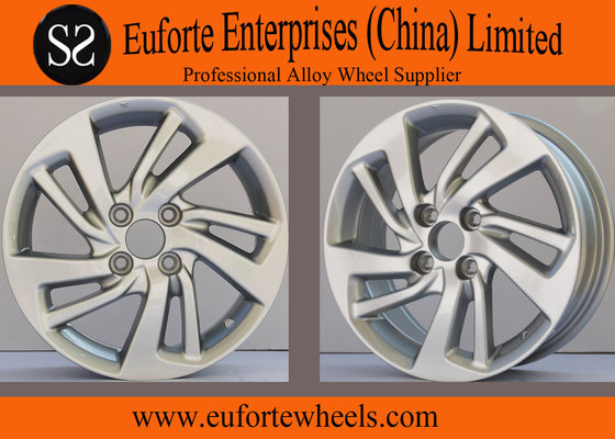 15 inch Silver Aluminum Alloy Honda Replica Wheels 4 Hole For Fit