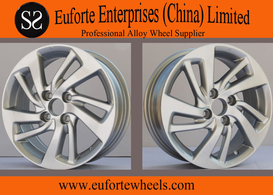 15 inch Silver Aluminum Alloy Honda Replica Wheels 4 Hole For Fit