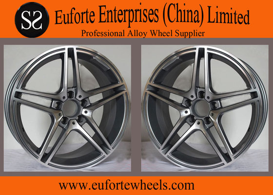 18 And 21 Gun Metal Machine Face / Double Five Spokes Mercedes Benz Wheel For C63