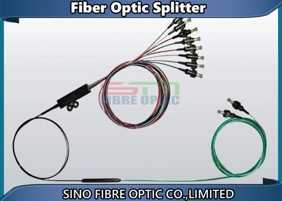 Stainless Steel Tube Fiber Optic Splicing FC / SC / ST Fanout PLC Optical Splitter