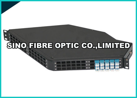 144F19 Inches Angled Patch Panel 1U 72 x LC Duplex Singlemode Connector