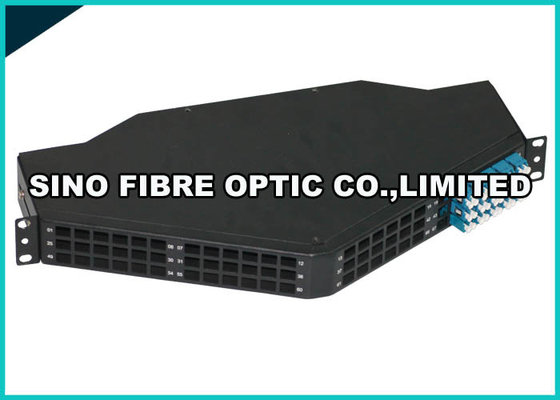 144F19 Inches Angled Patch Panel 1U 72 x LC Duplex Singlemode Connector