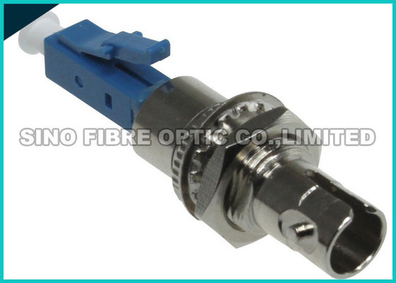 Simplex Metal Flange LC to ST Connector Hybrid Female to Female Adapter