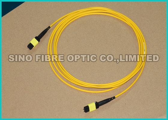 Stainless Steel Pinned Fiber Optic MTP - MTP Trunk Cable 12 Strands 9 Micron
