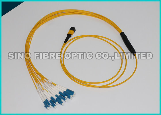 Mini OS2 MPO Fiber Optic Cable Single Mode Male to Male LSZH Plenum Round Cable