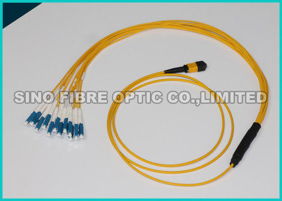 Mini OS2 MPO Fiber Optic Cable Single Mode Male to Male LSZH Plenum Round Cable